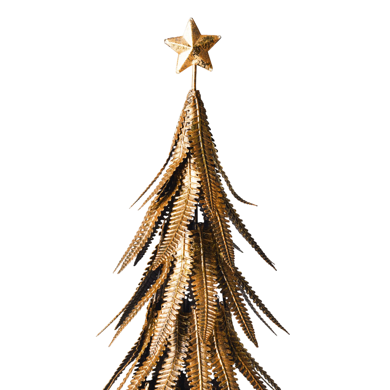 Feathered Metal Gold Tree Sculpture 68cm - The Libra Company