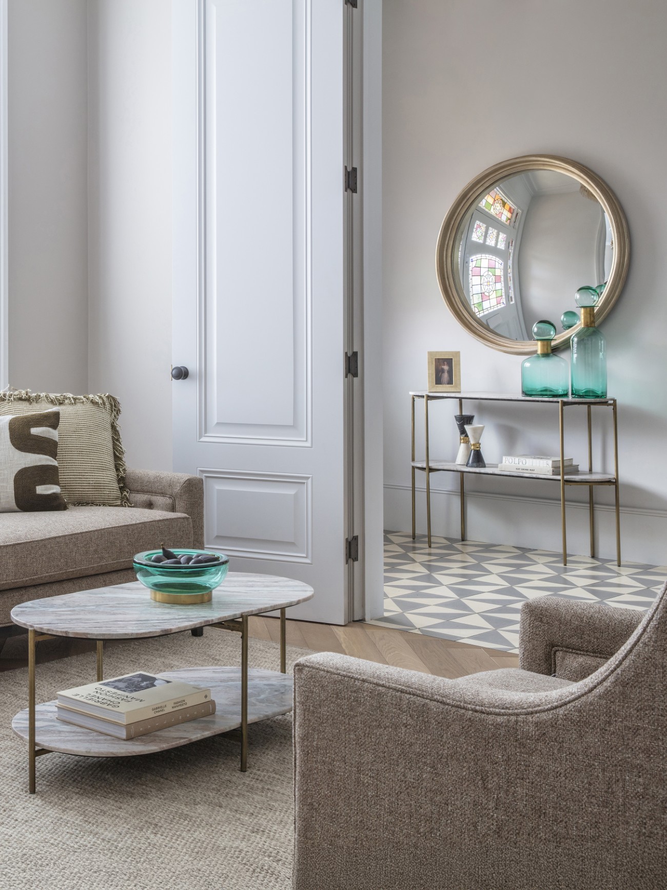 Toronto Marble Top and Base Console Table - Libra