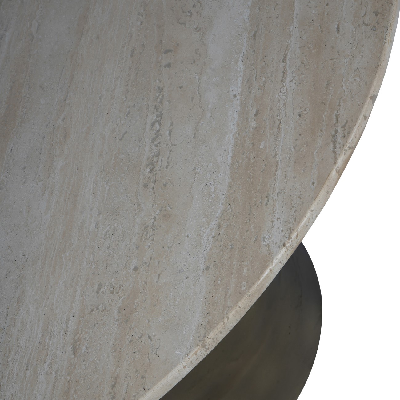 Clifton Light Travertine Round Dining Table 120cm - Libra Interiors