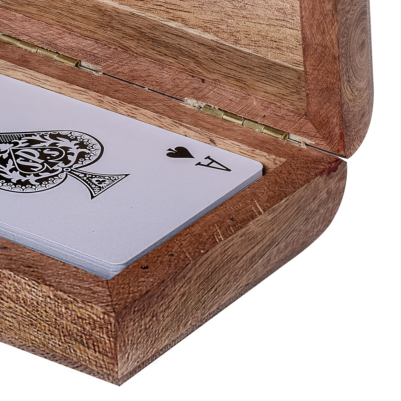 Pryce Mango Wood Card Box with cards - Libra