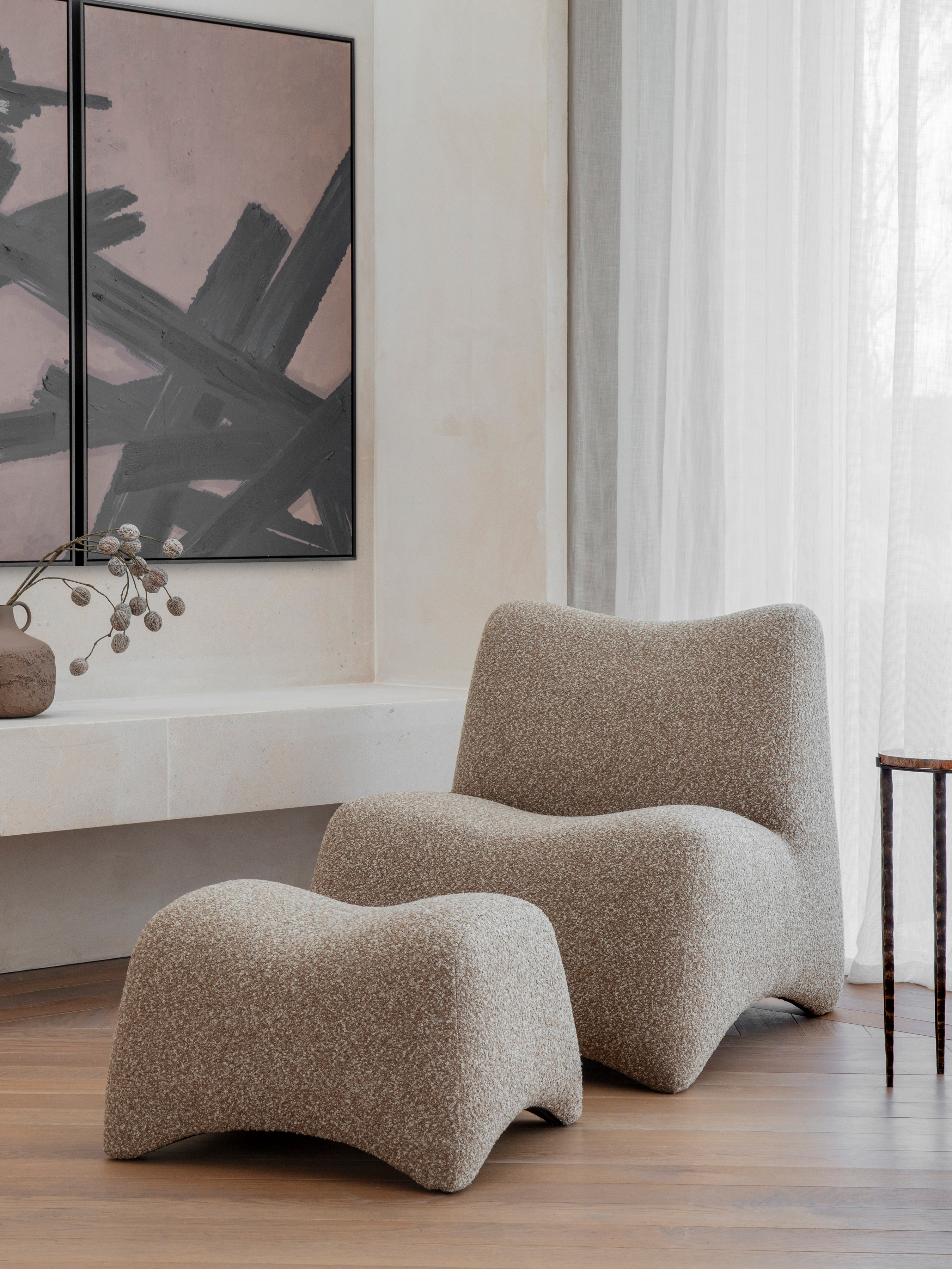 Bangkok Upholstered Occasional Chair and Stool - Libra